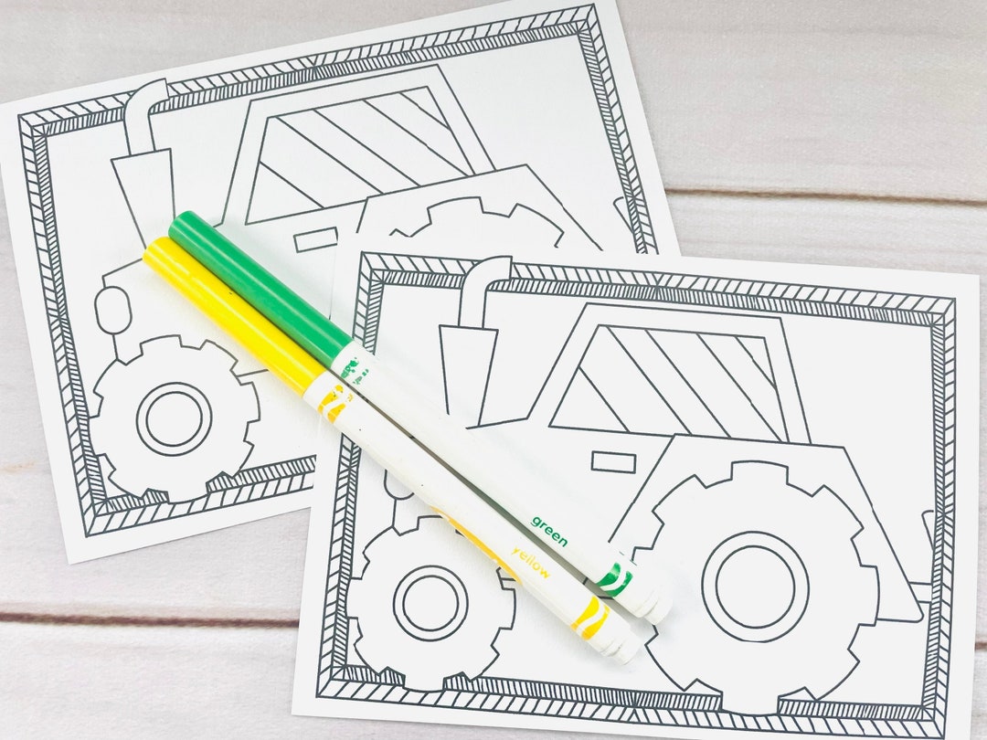 Tractor Coloring Pages, Tractor Party Favors, Tractor Birthday Party ...