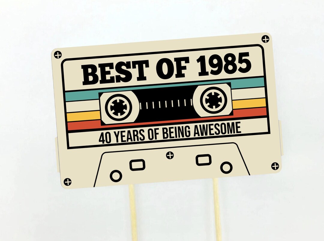 40th Birthday, 40th Birthday Cake Topper, Best of 1985, 40th for Him ...