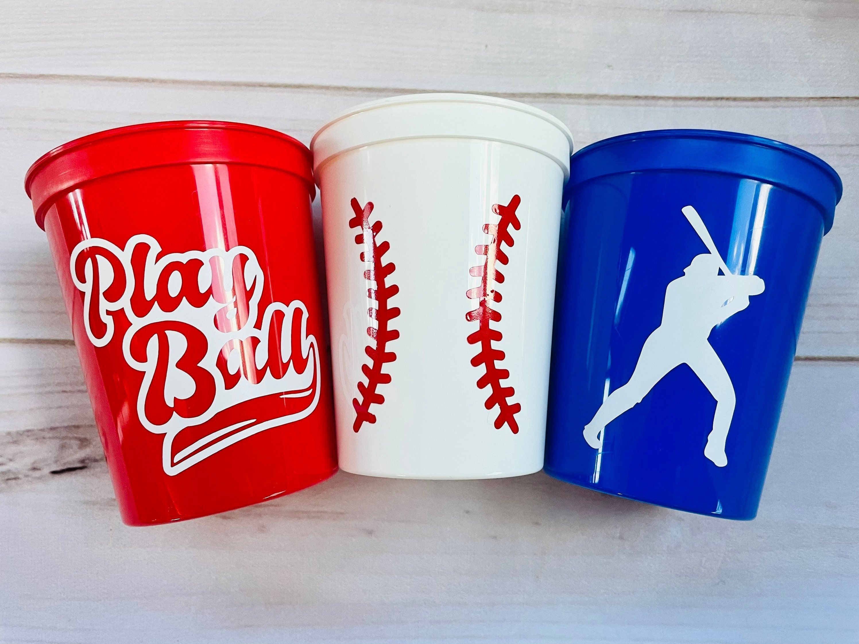 Baseball Party Cups Reusable 16oz Stadium Cups Baseball Favors - Etsy