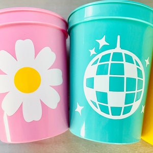 70s Party Cups, 70's Birthday Cups, Two Groovy Party Cups, 70's ...