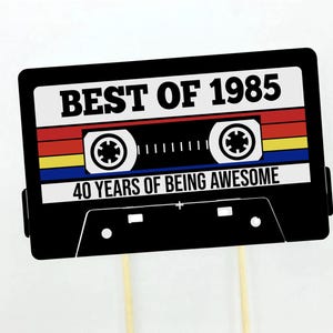 40th Birthday, 40th Birthday Cake Topper, Best of 1985, 40th for Him ...