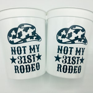 First Rodeo Birthday Party Cups, Personalized Cowboy/cowgirl Cups - Etsy
