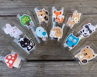Fox Party Cups With Lids and Straws Plastic Fox Party Drink - Etsy