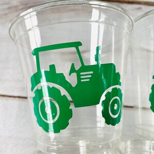 Green & Yellow Tractor Party Cups, Farm Birthday Decorations - Etsy
