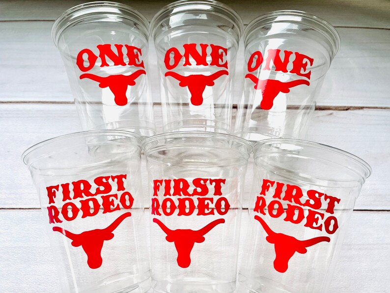First Rodeo Birthday, First Rodeo Party Cups, Cowboy Party, Cowboy ...