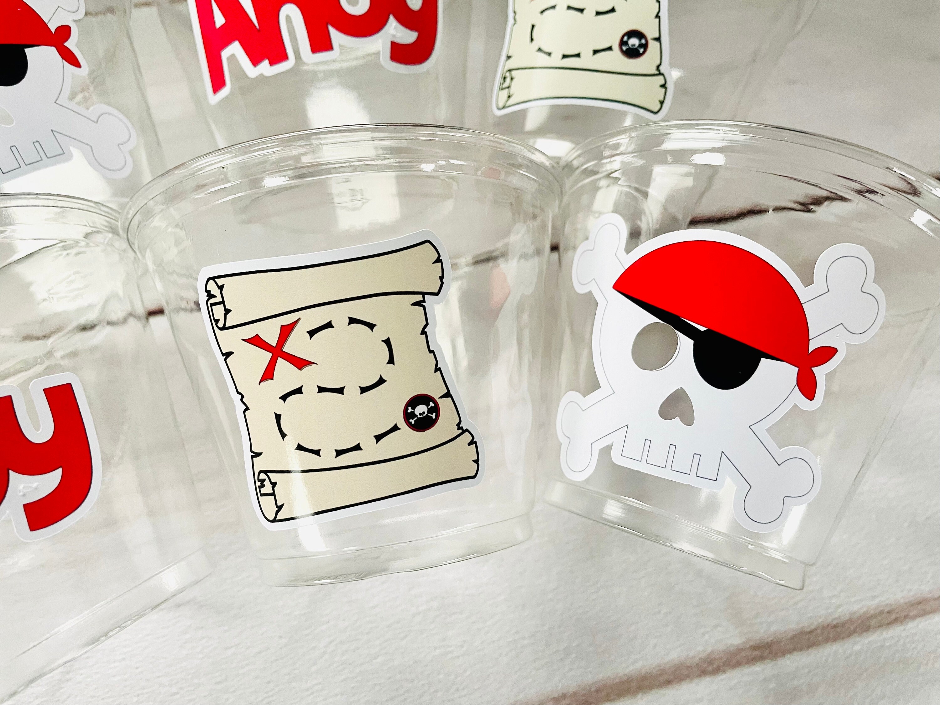 Pirate Party Cups - Treasure Map, Skull - Party Favors - Etsy