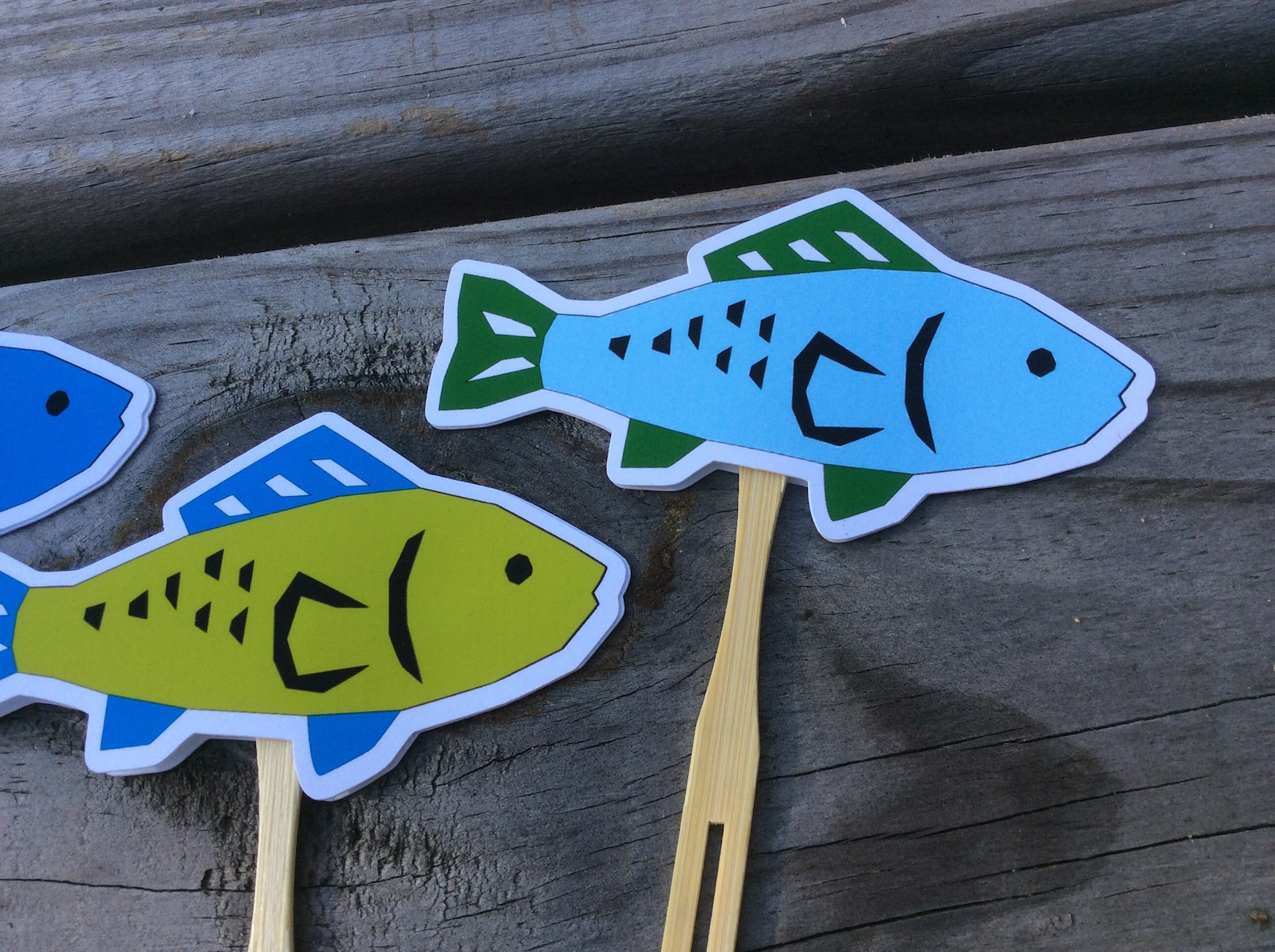Fishing Party Cupcake Toppers - Fishing Cupcake Toppers Fishing Party ...