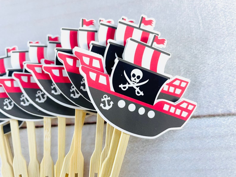 Pirate Party Cupcake Toppers Pirate Cupcake Toppers Pirate - Etsy