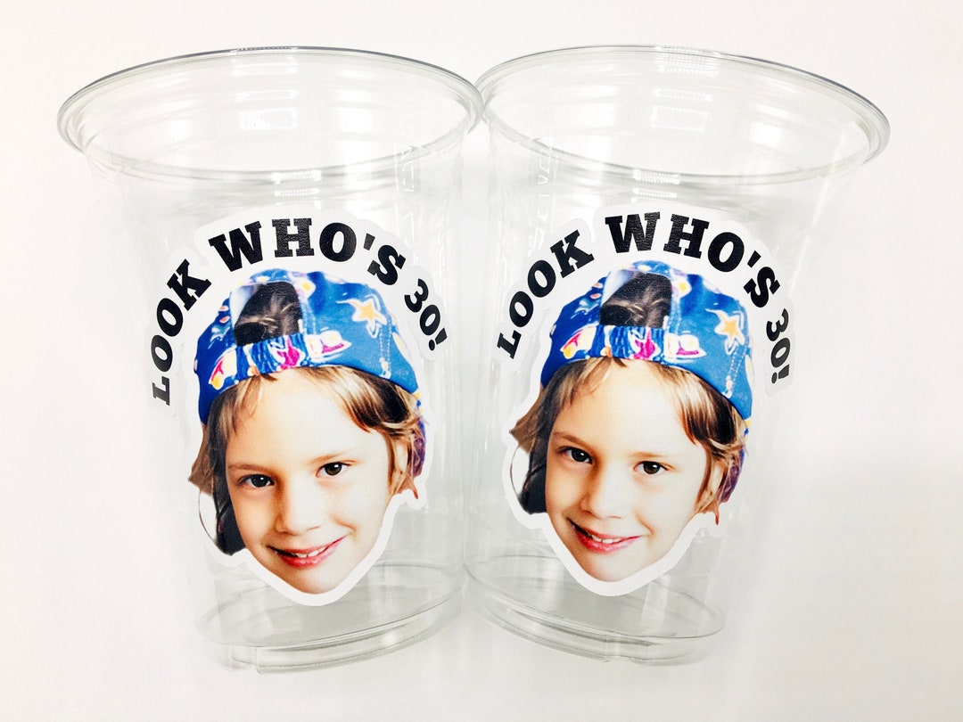 30th Birthday Custom Plastic Cups, Personalized Party Cups ...