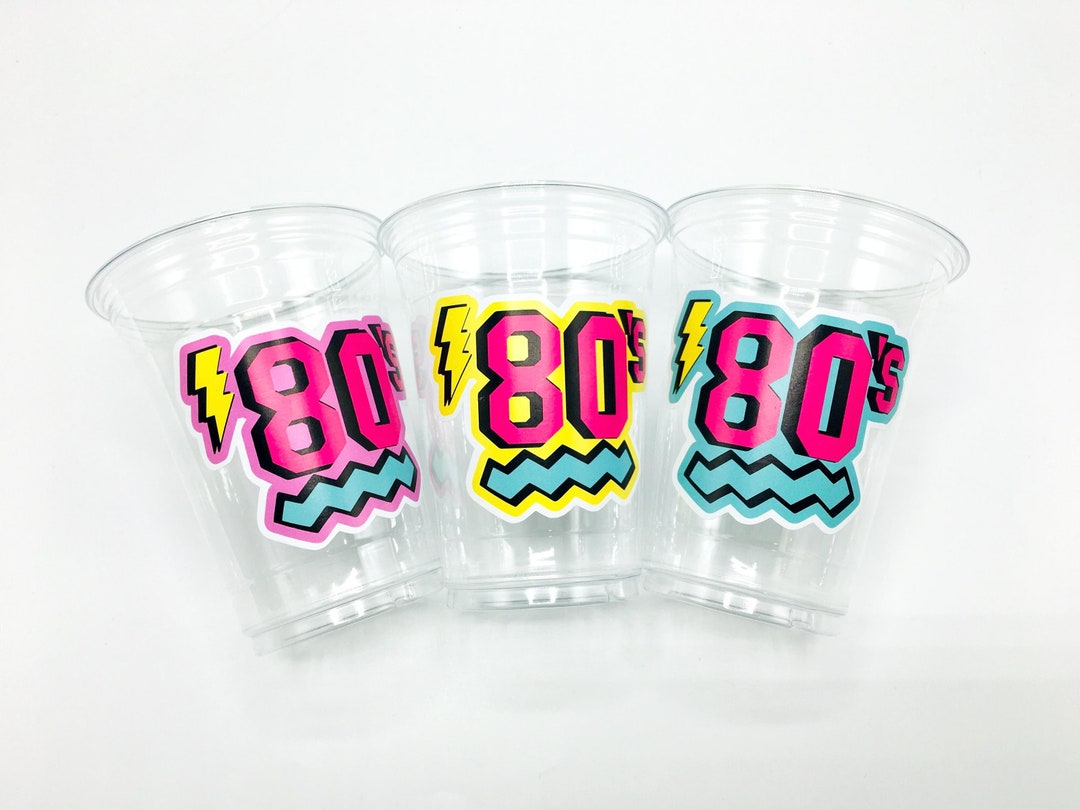 80s Party Cups - 80s Party Decorations, I Love the 80s Party Cups, 80s ...