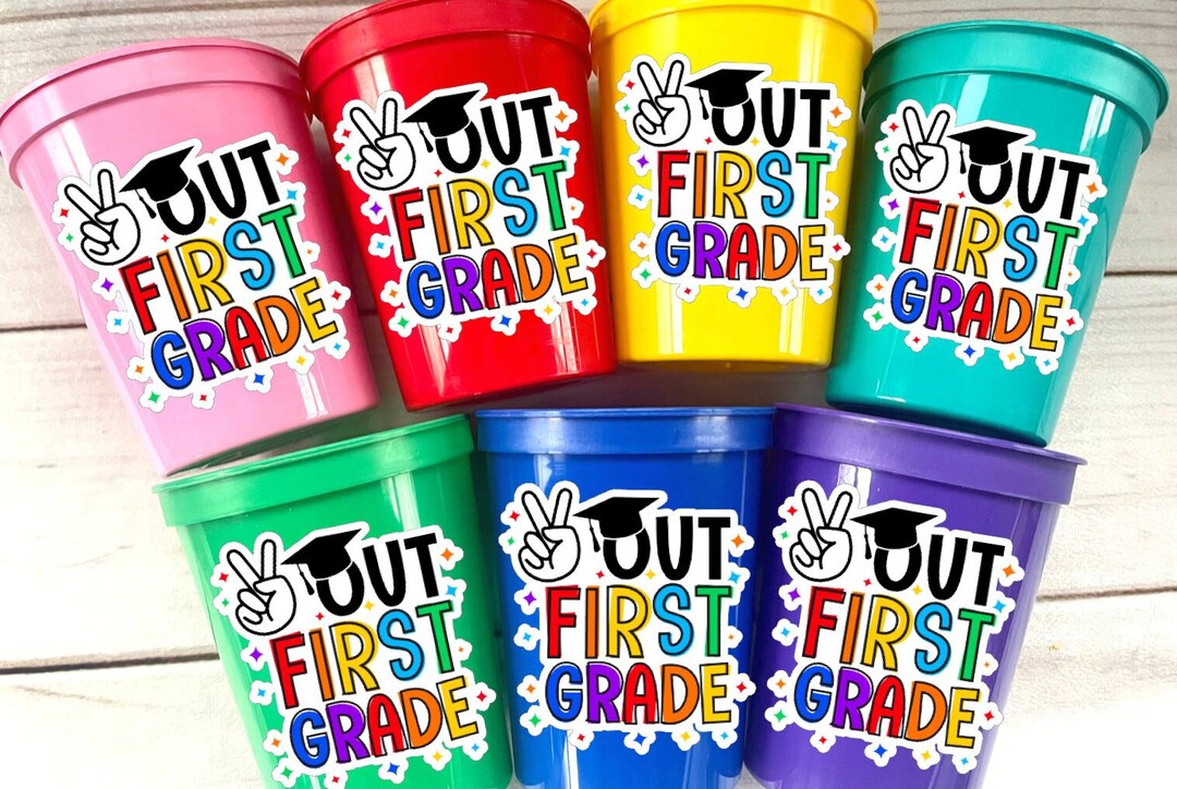 1st Grade Graduation Cups, 2023 Graduation Cups, 2023 Graduation Party ...
