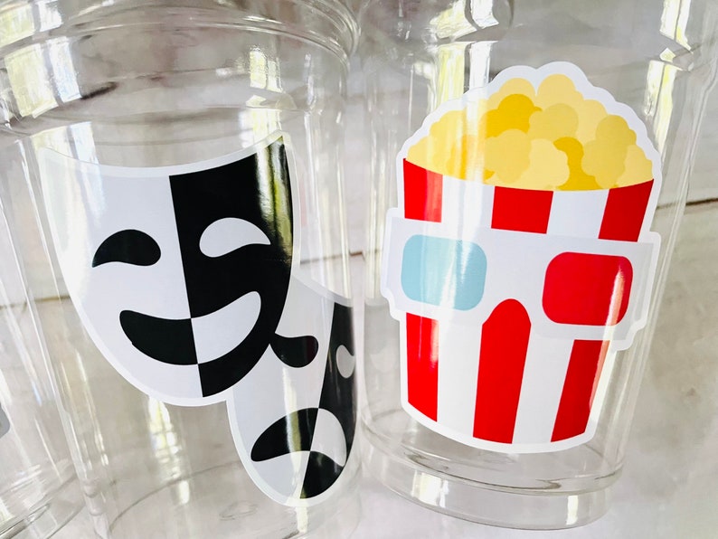 Popcorn Birthday Party Cups Movie Party Favors Popcorn Party - Etsy