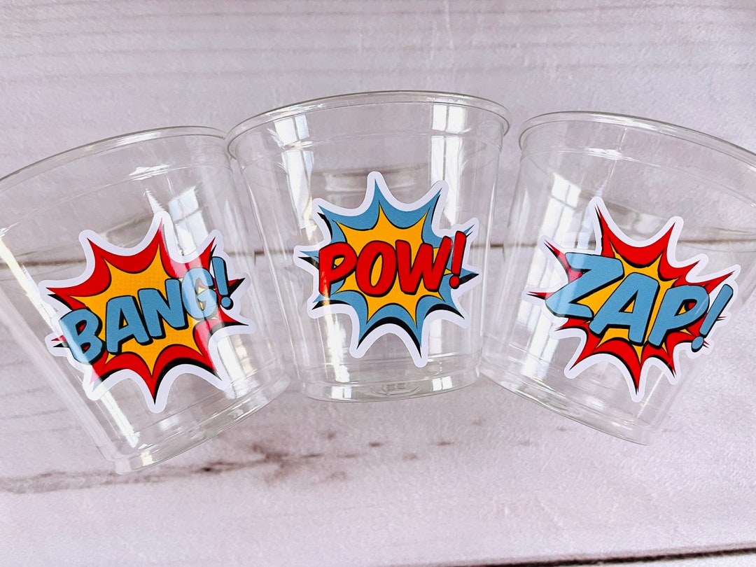 Superhero Party Cups – Comic Book Birthday Decorations - Etsy
