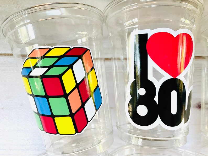 80s Party Cups 80s Party Decorations I Love the 80s Party - Etsy