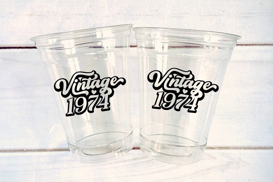 50th Birthday Party Cups, 50th Birthday Vintage 50th Birthday, 50th ...