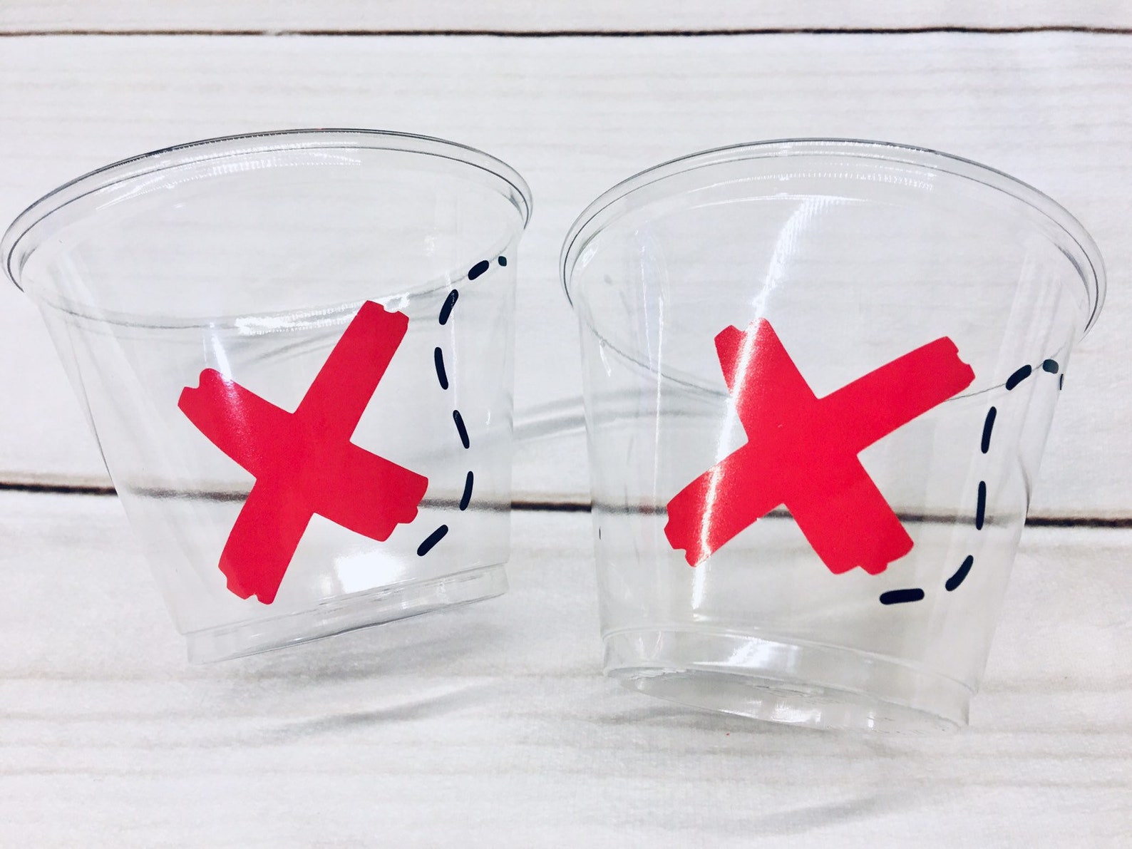 Pirate Party Cups - Treasure Map, Red X (9 Fl Oz) - Etsy