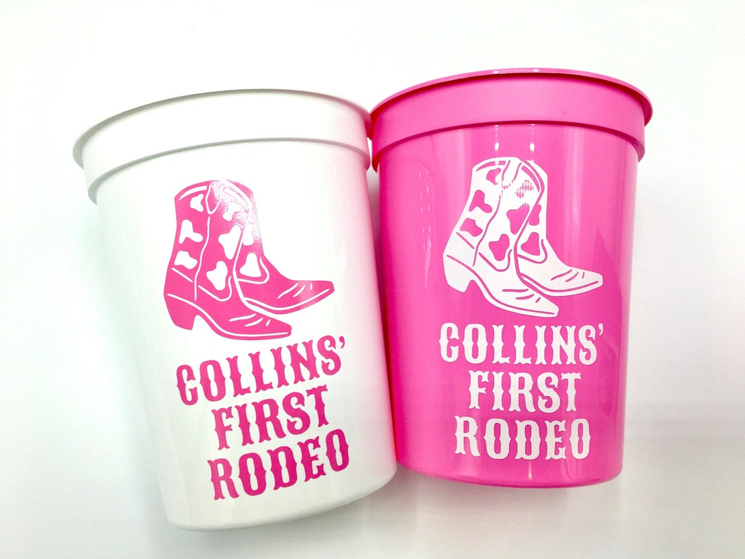 Cowgirl First Rodeo Birthday Cups, First Rodeo Party Cups, Personalized ...
