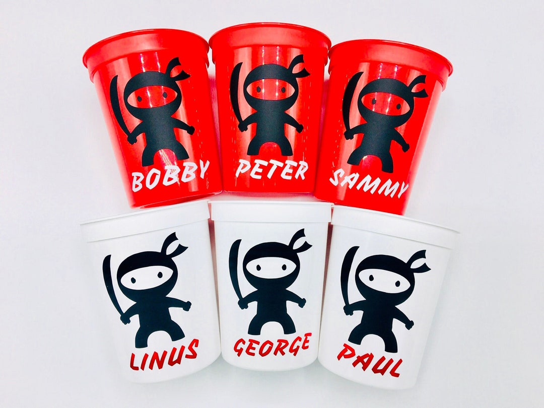 Ninja Party Cups: Reusable Stadium Cups, Personalized Favors - Etsy