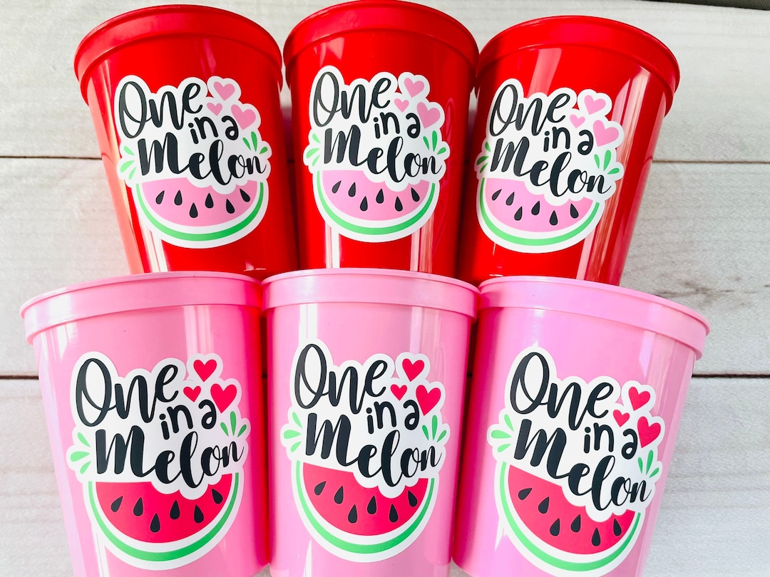 Watermelon Party Cups, One in a Melon, Party Favors - Etsy