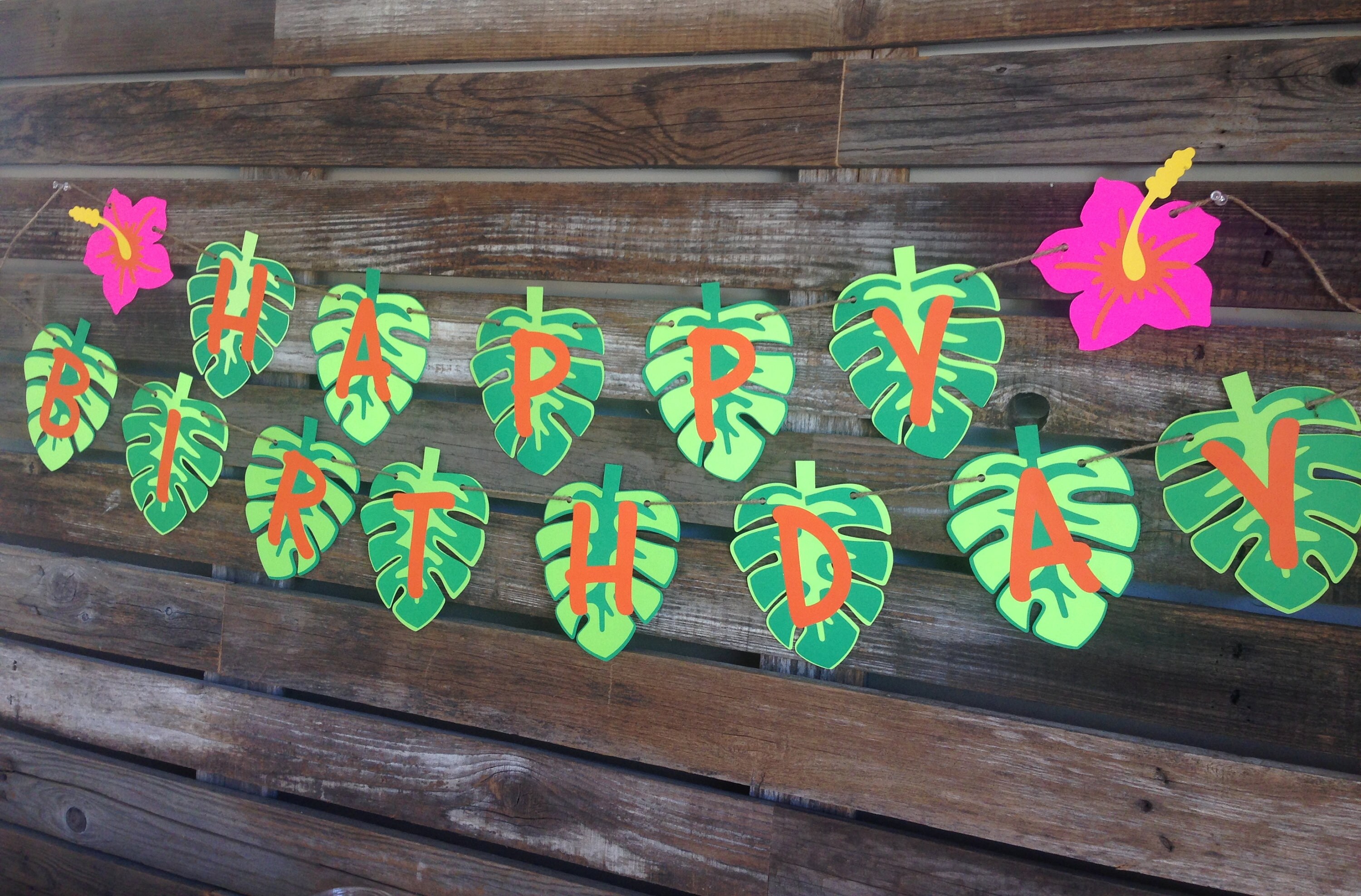 Luau Birthday Banner Luau Banner Luau Birthday Decorations | Etsy