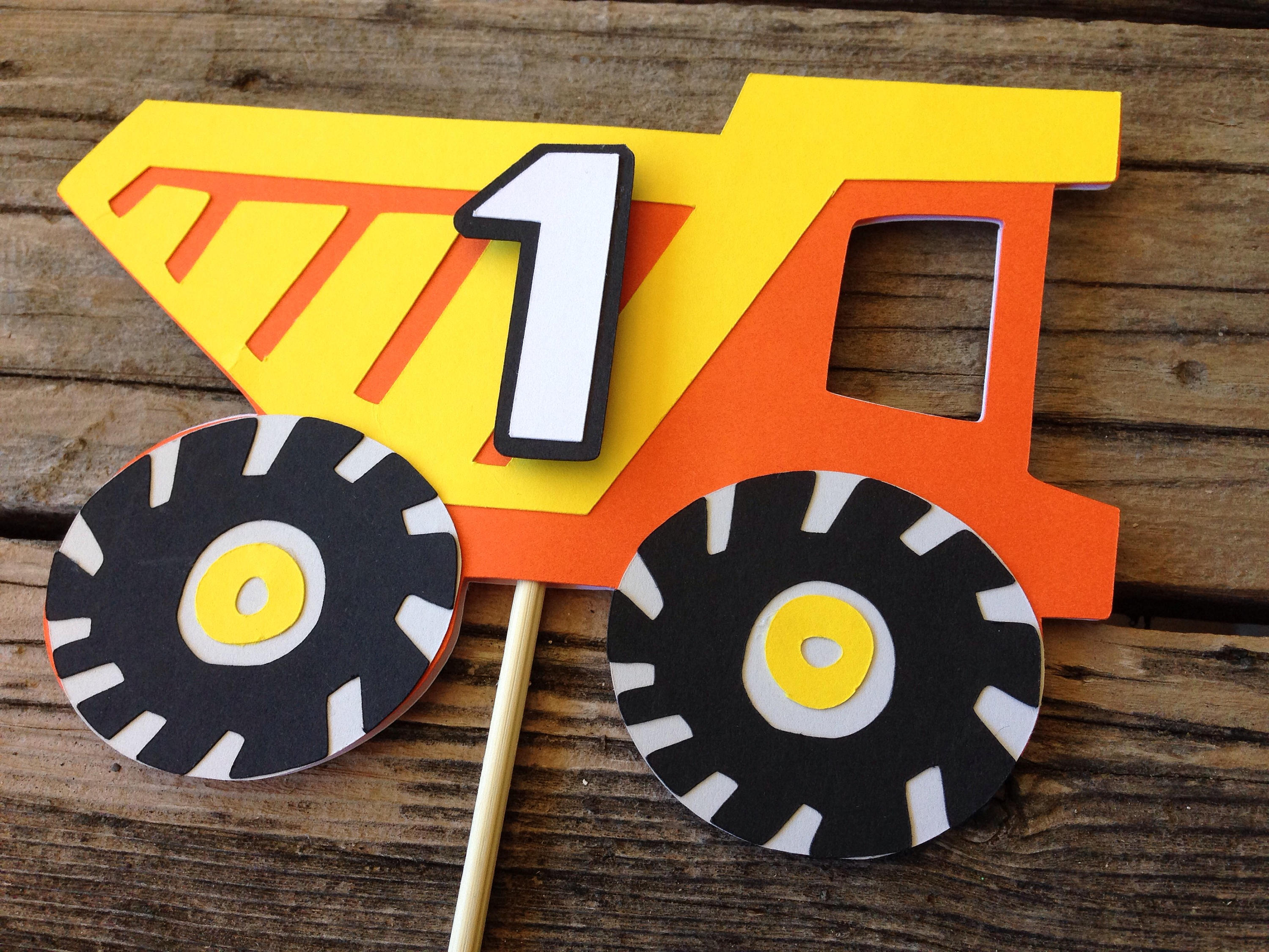 Construction Party Cake Topper Construction Cake Topper | Etsy