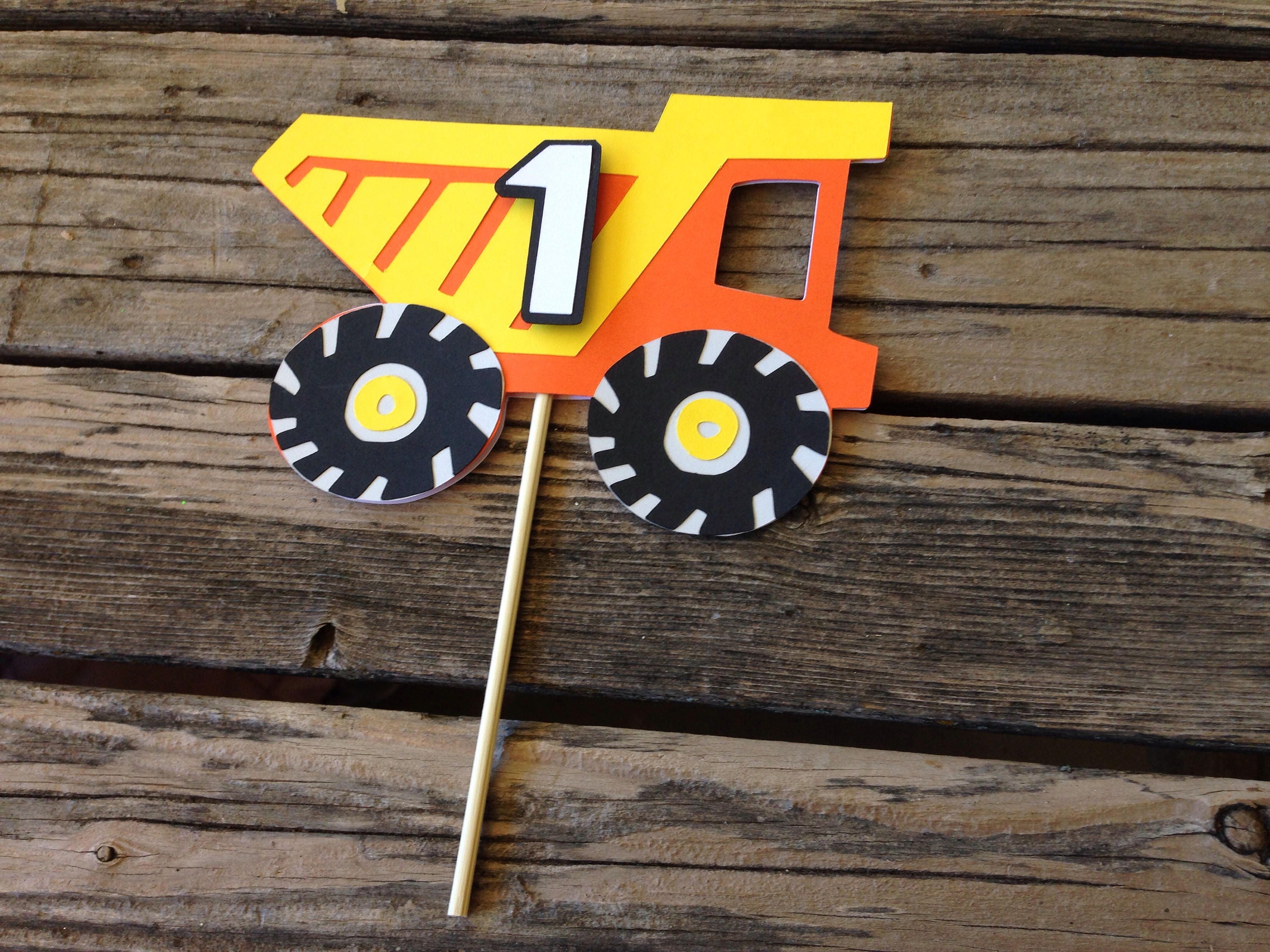 Construction Party Cake Topper Construction Cake Topper | Etsy