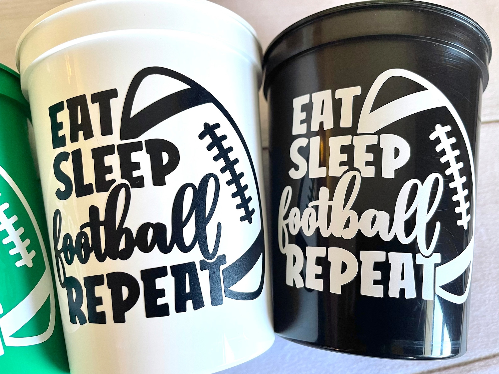 Football Party Cups Reusable 16oz Stadium Cups Football Favors - Etsy