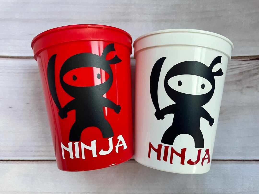 Ninja Party Cups Reusable 16oz Stadium Cups Ninja Party Favors Ninja ...