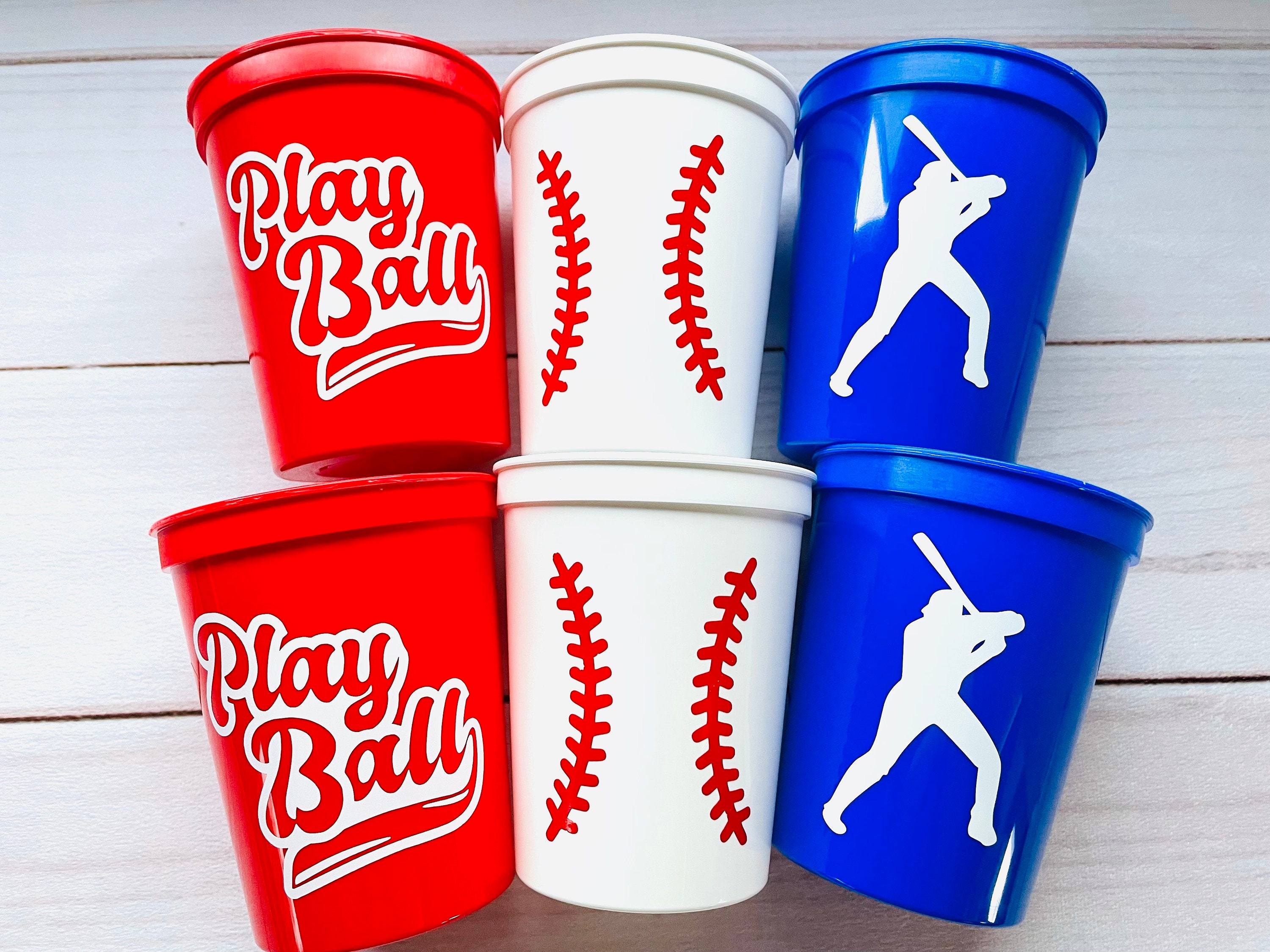 Baseball Party Cups, Reusable Stadium Cups, 16oz Favors - Etsy