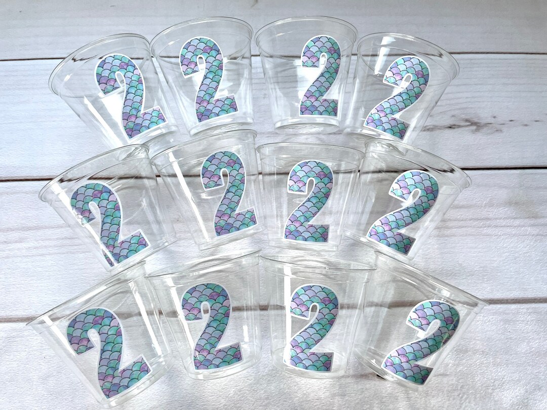 Mermaid Party Cups Mermaid Birthday Party Cups Baby - Etsy