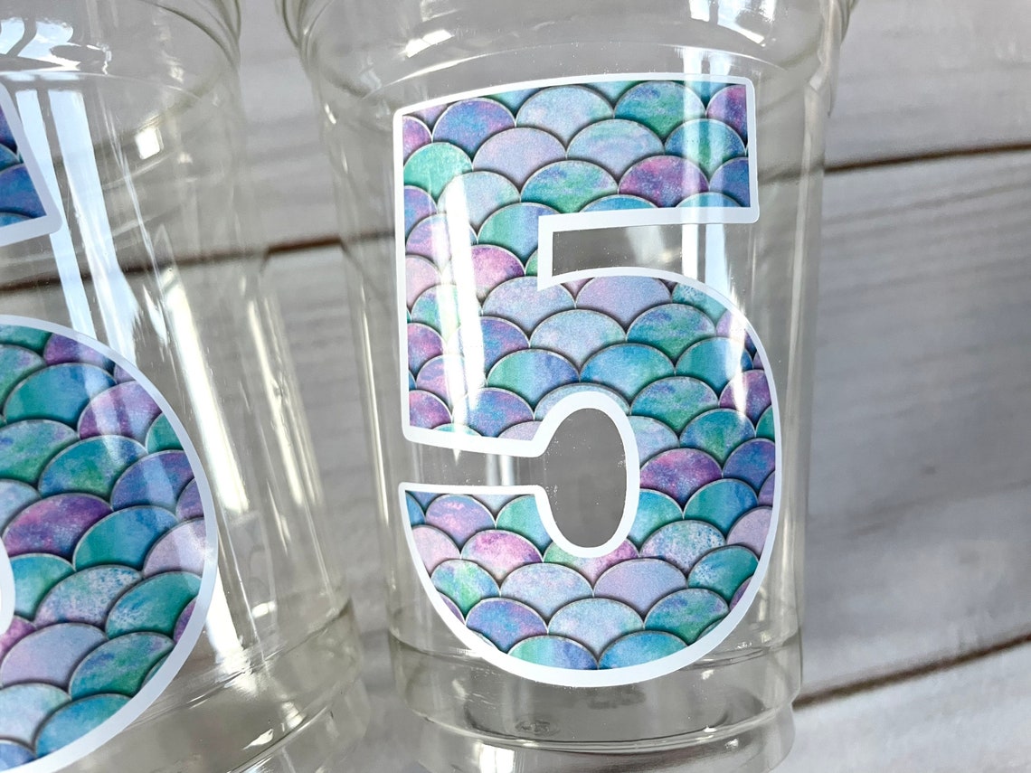 Mermaid Party Cups Mermaid Birthday Party Mermaid Baby - Etsy