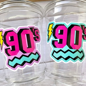 90s Party Cups - Retro Theme Decorations - Etsy