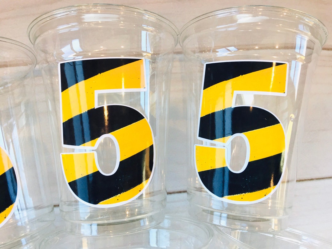 Construction Party Cups Construction Cups, Construction First Birthday ...