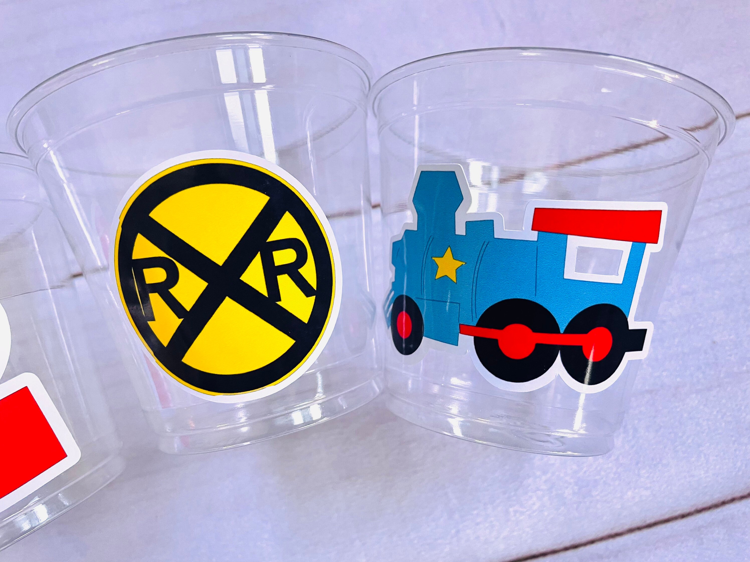 Train Party Cups Train Cups Train Party Decorations Train | Etsy
