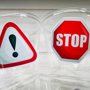 Stop Sign Cups Traffic Light Cups Traffic Sign Cups - Etsy