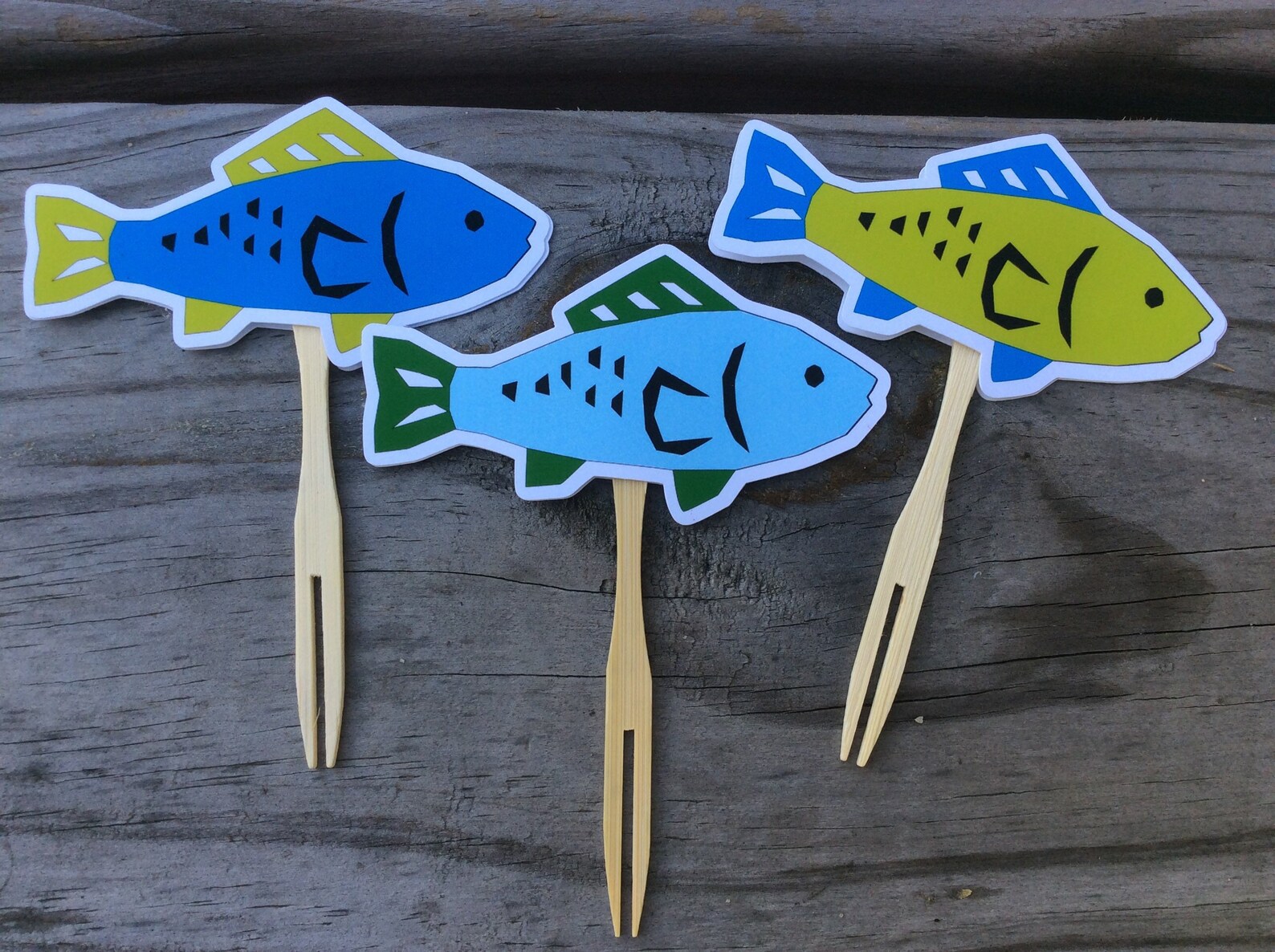 Fishing Party Cupcake Toppers - Fishing Cupcake Toppers Fishing Party ...