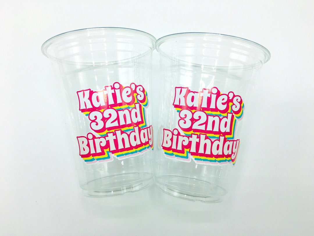 Custom Plastic Cups Personalized Party Cups Create Your Own - Etsy