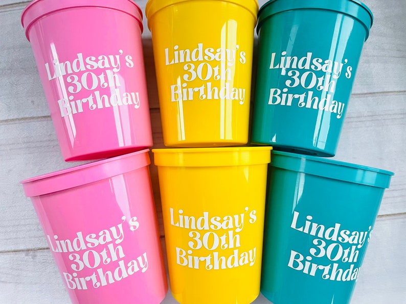80s Party Cups – Reusable Stadium Cups, Retro Birthday Decorations - Etsy