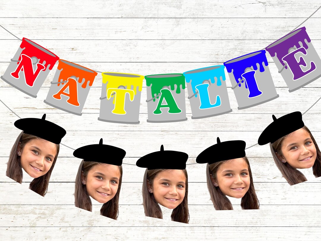 Paint Can Banner, Art Birthday, Paint Party Paint Party Banner, Art ...