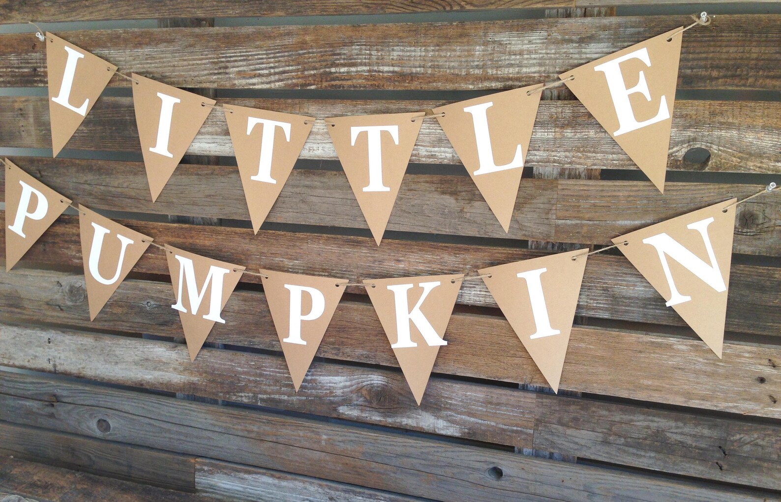 Little Pumpkin Banner – Kraft Brown Fall Party Decor - Etsy