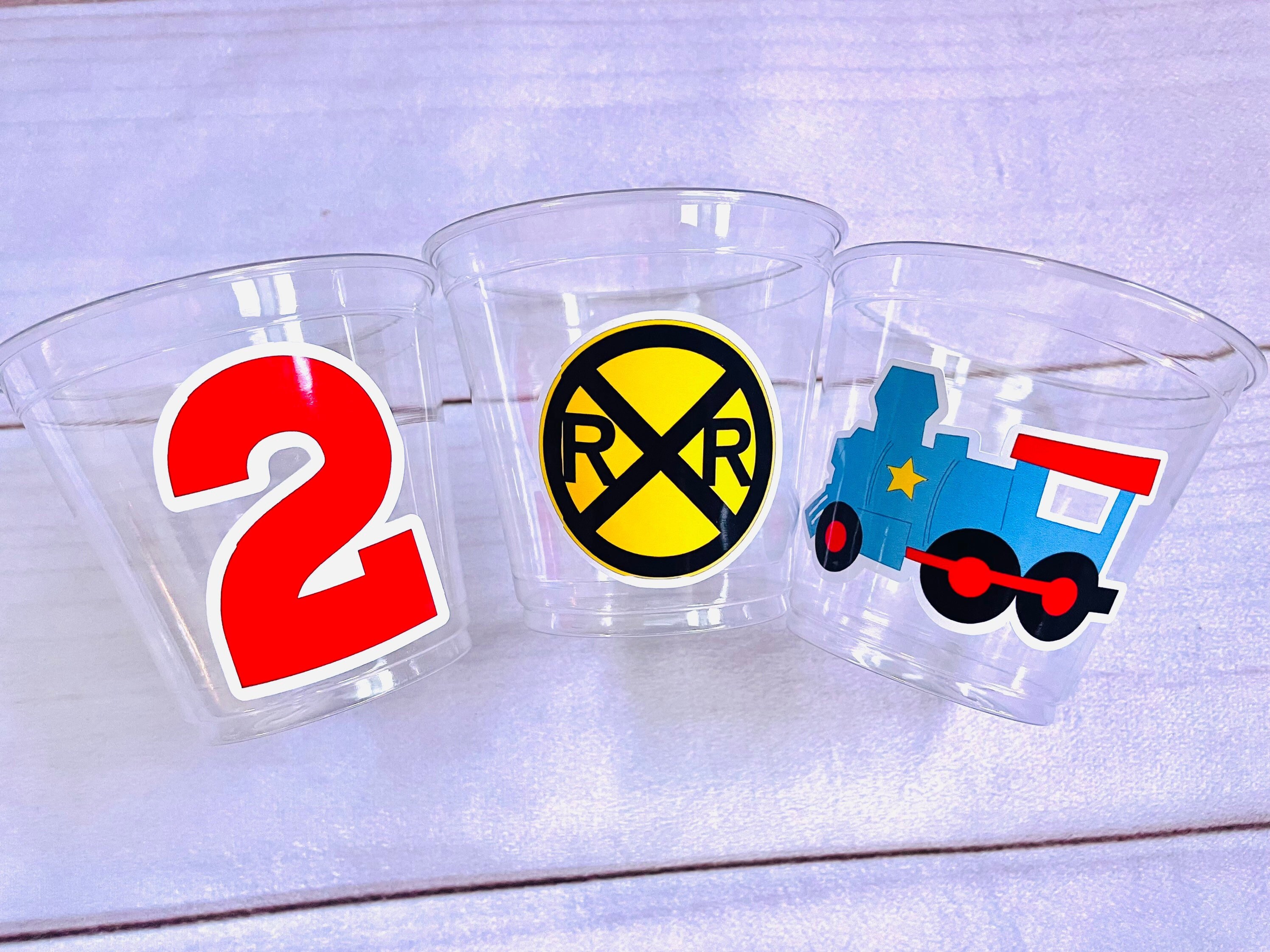 Train Party Cups Train Cups Train Party Decorations Train | Etsy