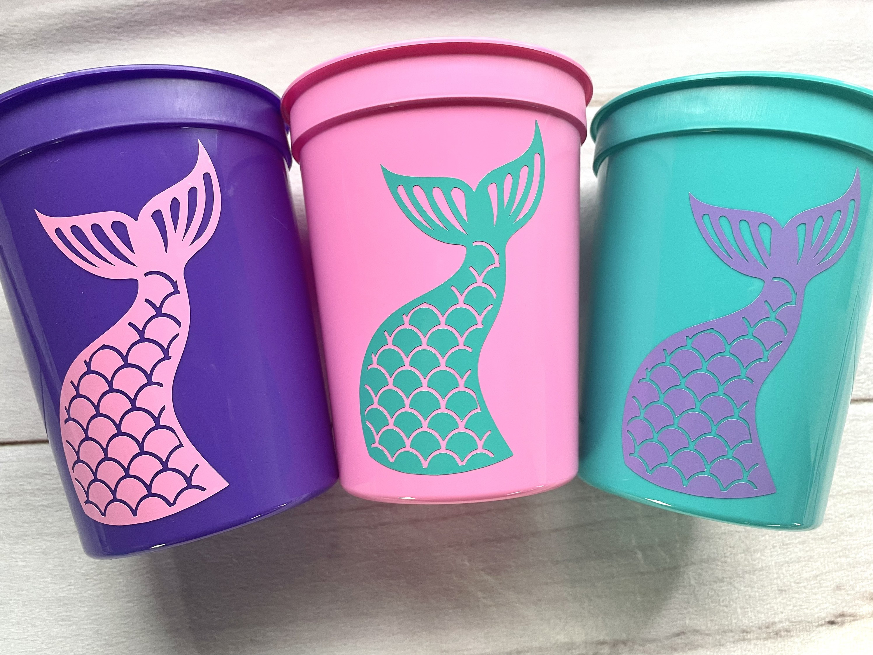 Personalized Mermaid Party Cups – Under the Sea Decorations - Etsy