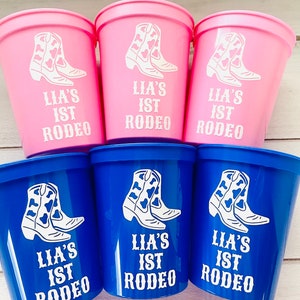 First Rodeo Birthday Cups First Rodeo Party Cups - Etsy