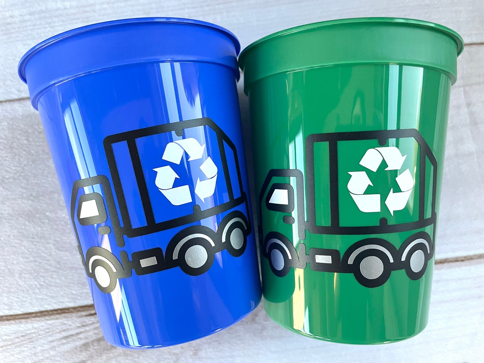Garbage Truck Party Cups Reusable 16oz Stadium Cups Trash - Etsy