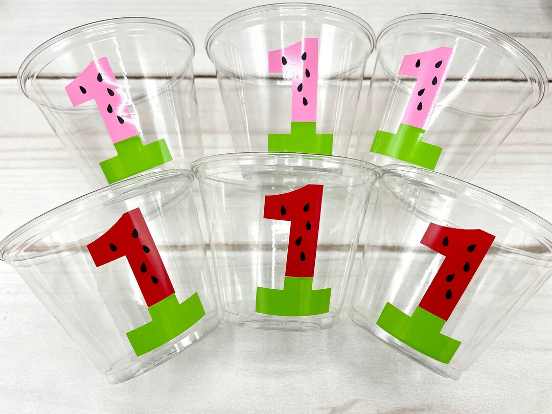 Watermelon Birthday, Watermelon Party Cups, Watermelon Birthday Party ...