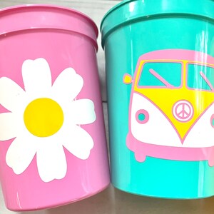 70s Party Cups 70's Birthday Cups Two Groovy Party Cups - Etsy