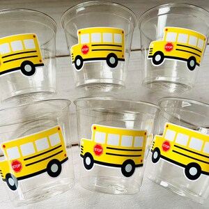 School Bus Party Cups - School Cups School Bus Birthday School Bus ...
