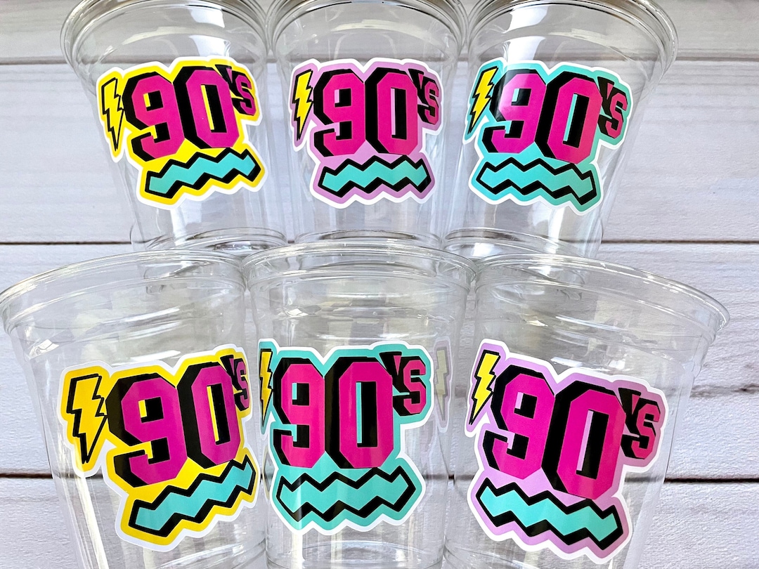 90s Party Cups - 90s Party Decorations, 90s Bachelorette Party, 90s ...