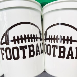 Football Party Cups Reusable 16oz Stadium Cups Football Favors Gameday ...