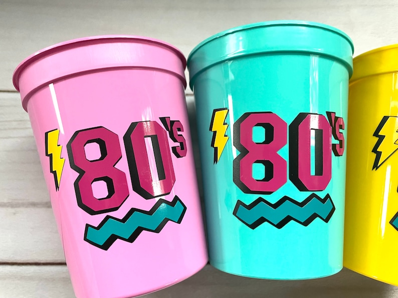 80s Party Cups 80s Party Decorations 80s Birthday Cups I - Etsy